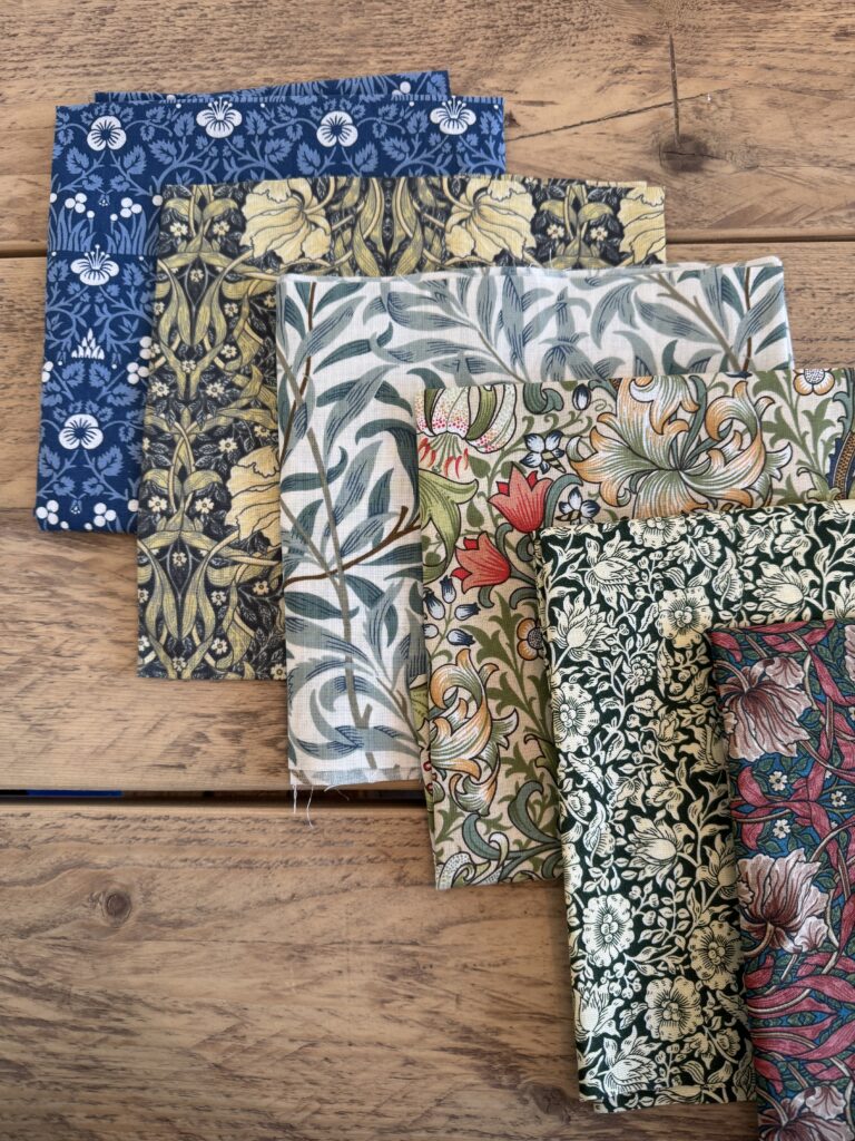 William Morris Cotton Fabric Bundle; perfect for quilting fat quarters ...