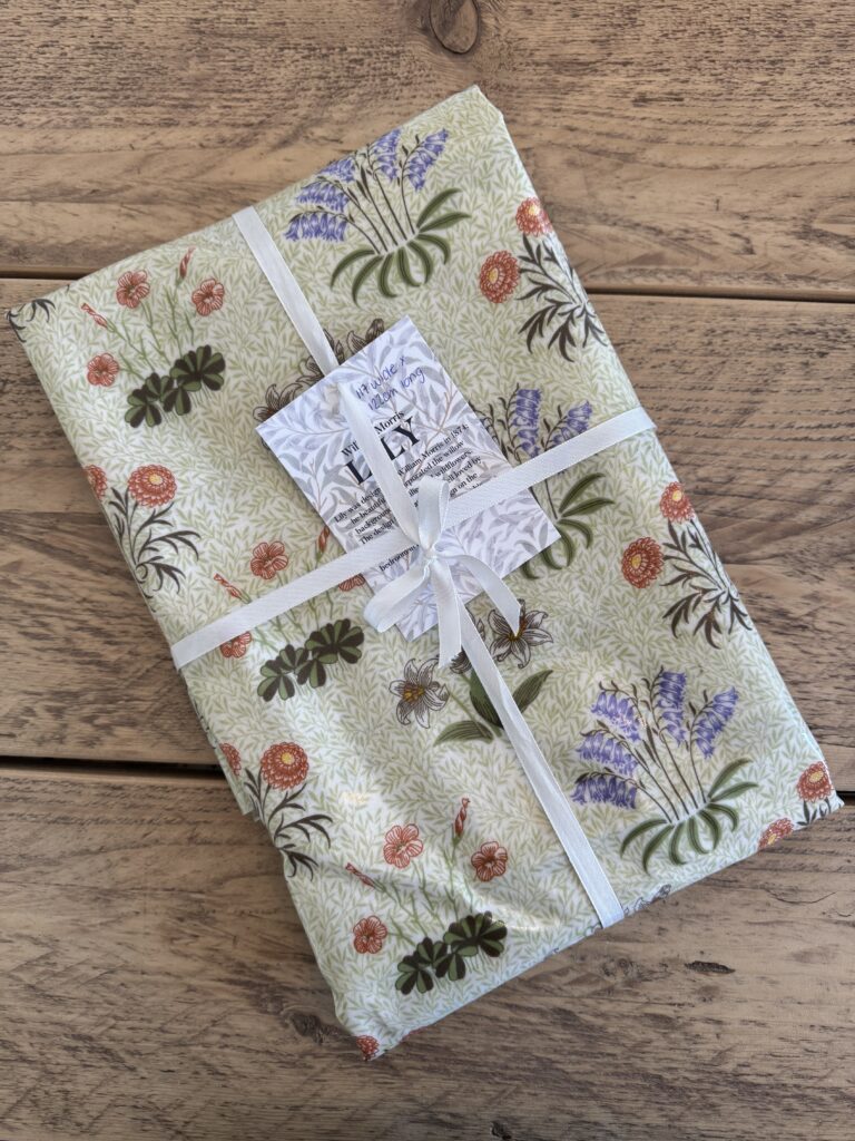 William Morris Lily pvc 117cm wide x 122cm long fabric piece - Laura's Beau